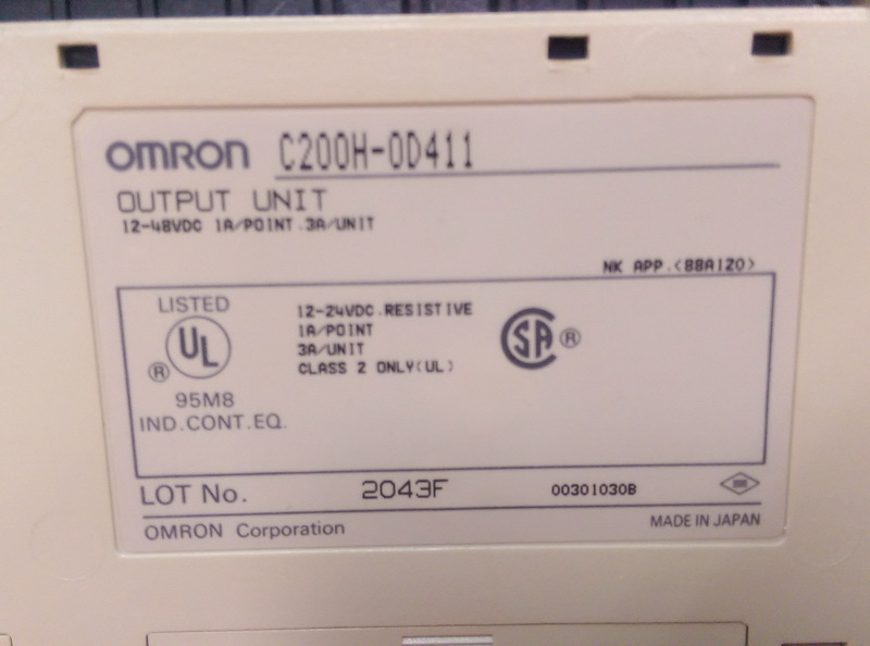 OMRON C200H-OD411 (C200H-0D411) OUTPUT UNIT - 裕益科技自動化設備可程式編碼器PLC分散式控制系統DCS
